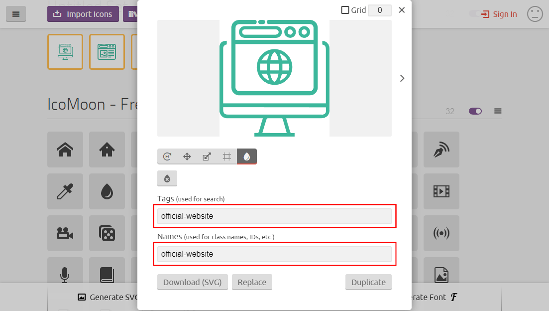 SVG 轉換 Icon fonts 教學，運用 iconMoon 網頁平台 - 腳印網頁資訊設計